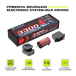 AMORIL 1/10 Large 3S Brushless High Speed RC Cars for Adults,Max 120 MPH All-Road Speed Bash Racer RTR with Carbon Fiber Chassis,10 Lights,Aluminum Wheel,CNC Steel Split Driveshaft,500FT Control,Red