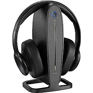 Insignia - NS-HAWHP2 RF Wireless Over-The-Ear Headphones - Black