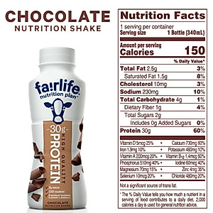 Fairlife Protein Shakes Ready to Drink |Nutrition Plan Protein Shake Chocolate with 30g of High Protein Nutrition Shake| Core Power Elite |Fair life Protein Shakes is Lactose Free,11.5 Fl Oz Pack of 6 | Every Order is Elegantly Packaged in a Signature BET