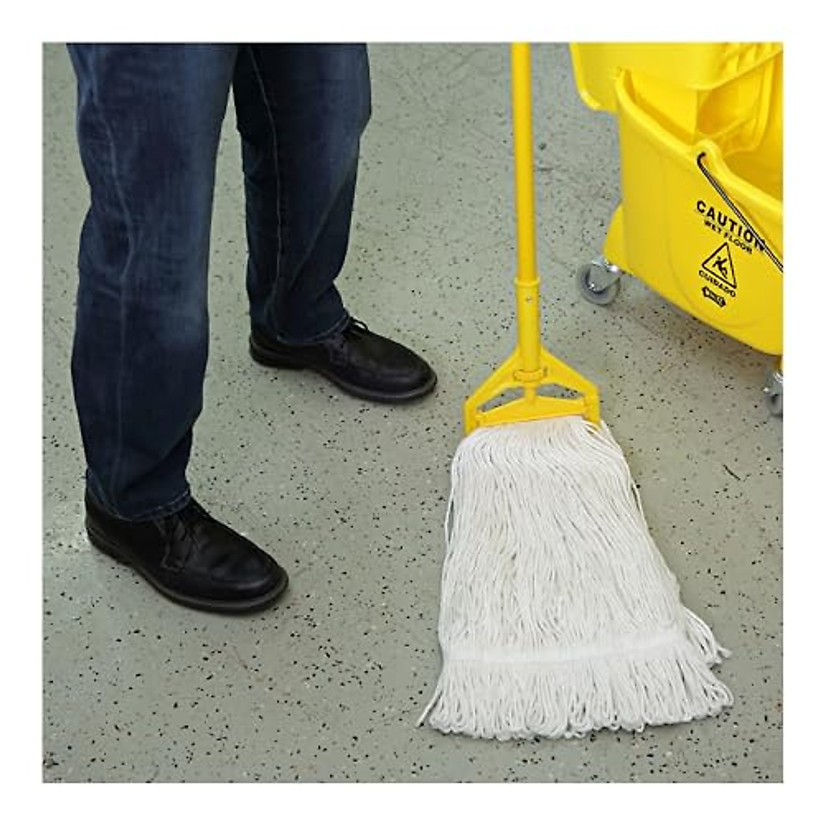 Boardwalk BWK216CCT 16 oz. Cotton Premium Cut-End Wet Mop Heads - White (12/Carton)