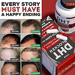 DHT Blocker Hair Growth Supplement - High Potency Biotin & Saw Palmetto for Hair Regrowth - Natural Hair Loss Treatments for Women & Men - Helps Stimulate Hair Follicle Growth