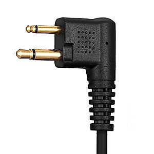 KANMIT Earpiece Headset for Motorola Walkie Talkie Radio cls1110 cls1410 bpr40 cp100 cp185 cp200 cp200d rdm2070d with Covert Acoustic Tube and PTT mic (2 Pack)