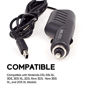 Wiresmith 12V Car Charger Adapter for Nintendo DSi / 3DS / 2DS / XL / New Models