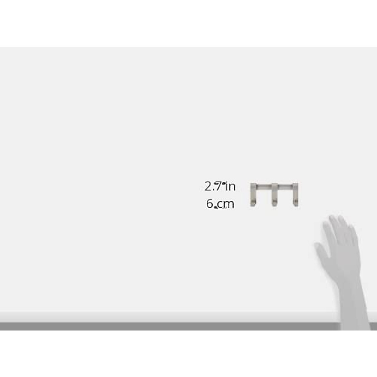 Tiger Rhino for Shower Doors 6-8 mm Brushed Stainless Steel Hooks, One Size