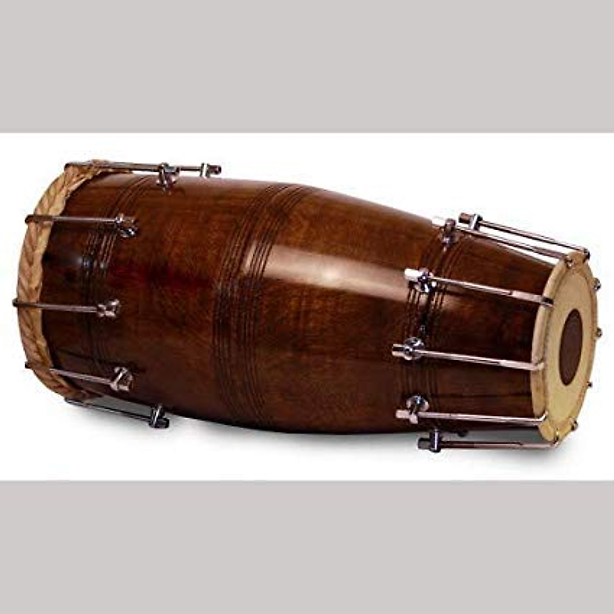 Sai Musical Naal Dholak Drum Bolt Tuned Pro Quality Sheesham Wood Dholak Dhol For Bhajan Kirtan Yoga.