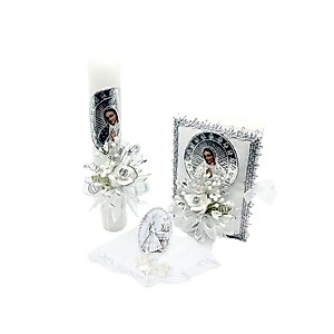 First Communion Candle Lady of Guadalupe Image