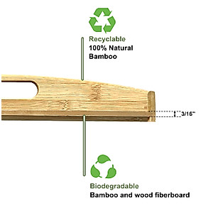 Bam & Boo - Natural Bamboo Serving Tray Extra Large Rectangular with Handles - for Food, Drinks, Storage, Decor, Vanity, Breakfast, Parties, Weddings, Picnics(23.6” x 15” x 2.35”)