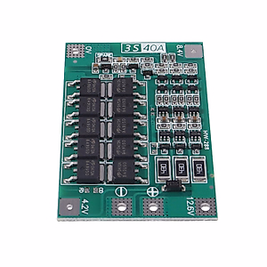 3 PCS 3S 11.1V 12V 12.6V 40A 18650 Charger PCB BMS Protection Board Li-ion Lithium Battery Charger Lipo Cell Module for Drill Motor with Balance