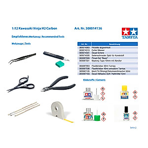 Tamiya 300014136 Kawasaki 1/12 Scale Plastic Model Assembly kit