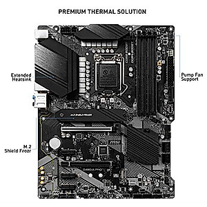 MSI Z490-A PRO ProSeries ATX Motherboard (10th Gen Intel Core, LGA 1200 Socket, DDR4, Dual M.2 Slots, USB 3.2 Gen 2, 2.5G LAN, DP/HDMI) (Renewed)