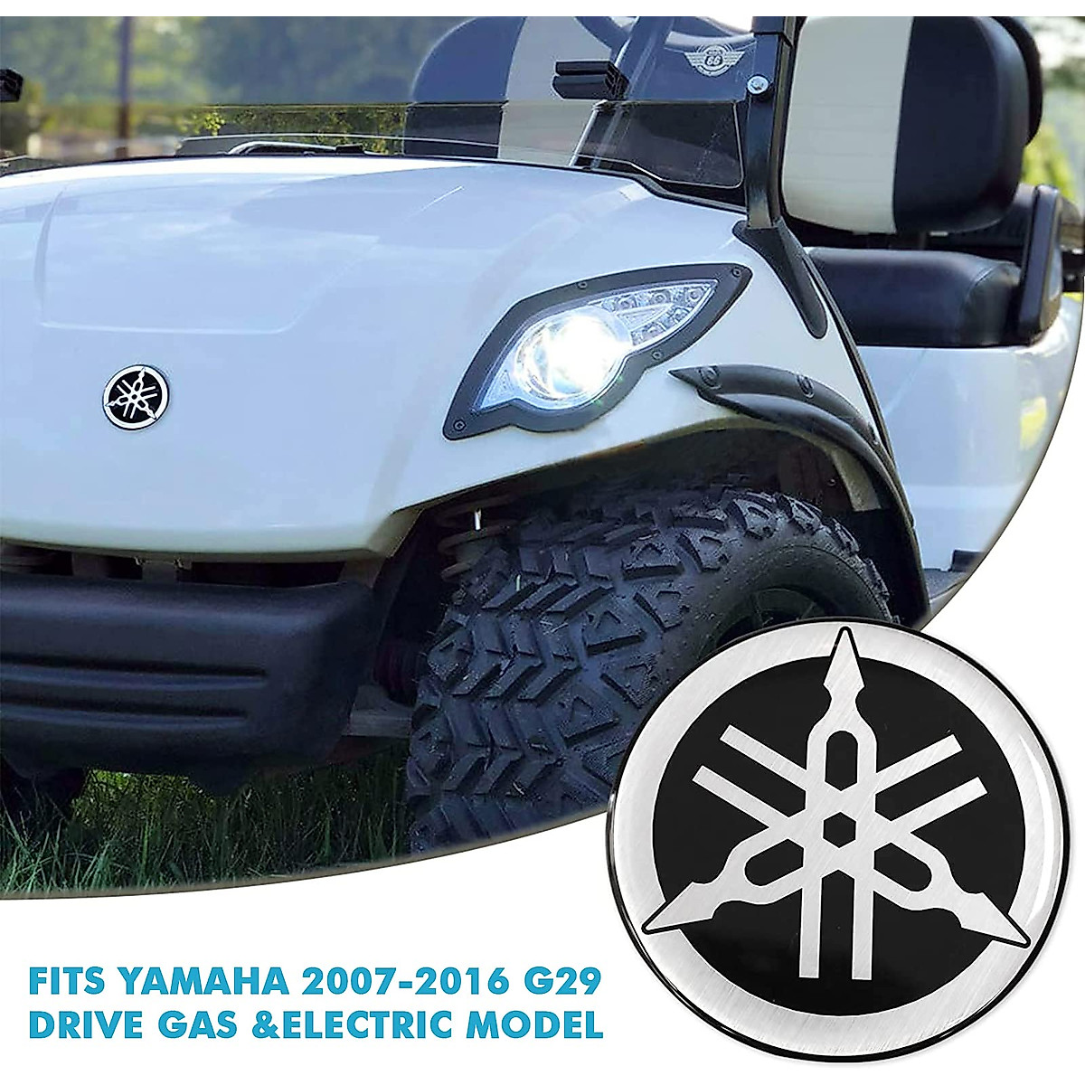 CartClan Golf Cart Logo Badge Emblem, Suitable for Yamaha G29 Drive Models Buggy Front Cowl 2007-2016