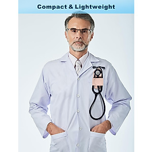 CaseLeather Stethoscope Holder, Genuine Top-Grain Leather | Strong & Durable | Magnetic Closure - Easy Access | for Doctors, Nurses, Adult (Pink)