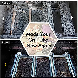 Hiorucet Grill Replacement Parts for Kenmore 6 Burner 146.23681310 146.47223610 146.23766310 Gas Grill Models. Stainless Steel Grill Burner Tubes, Heat Plates, Carryover Tubes Replacement Kit.