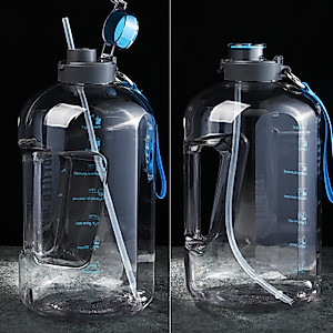 ALINK 13 IN Reusable Clear Straws + 12 Black Glitter Straws