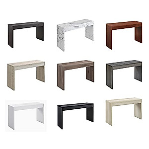 Convenience Concepts Northfield Hall Console Desk Table, Weathered White