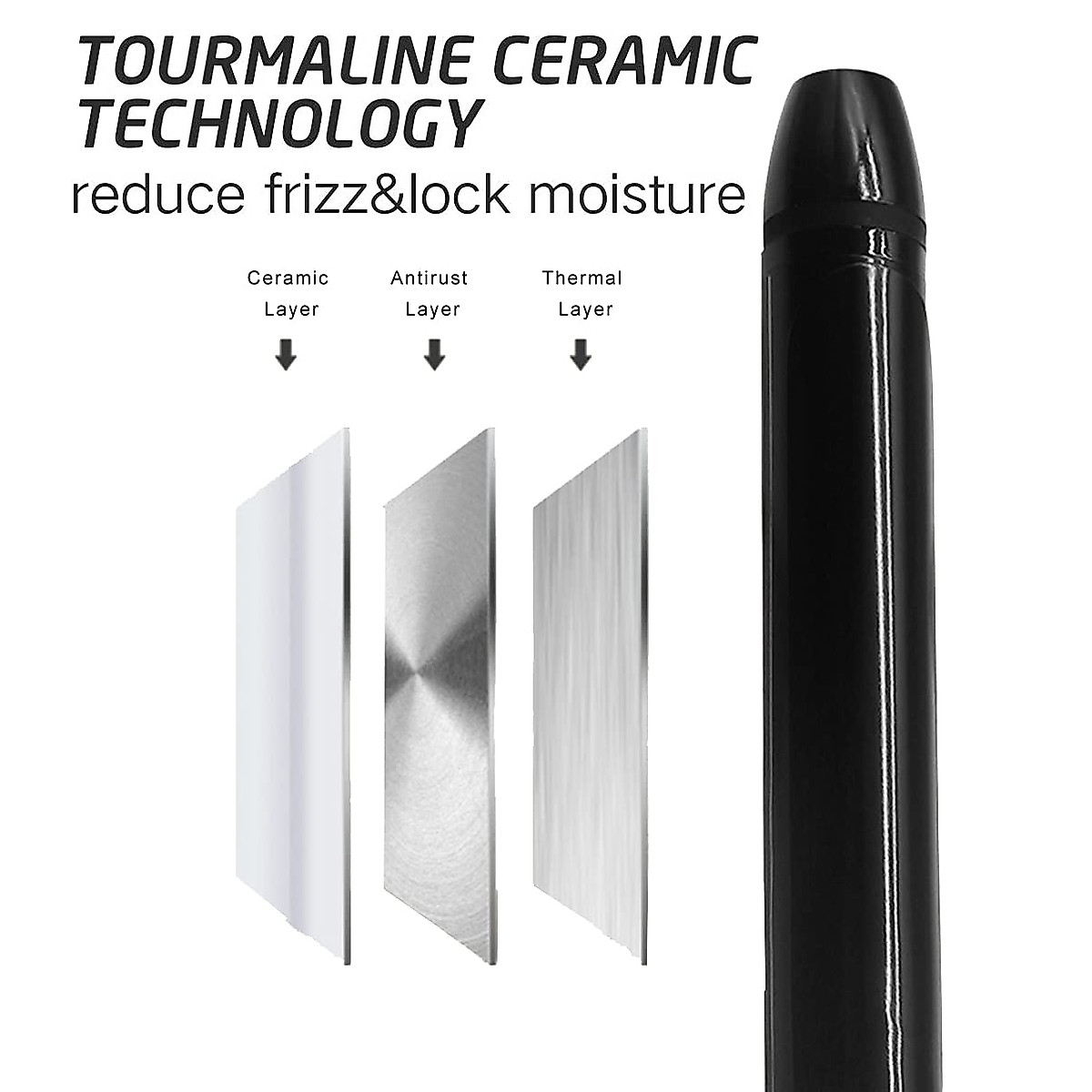 abp 1 Inch Curling Iron with Ceramic Barrel, Instant Heat up to 450°F, Waving Style Tool for Long/Medium Hair and Women