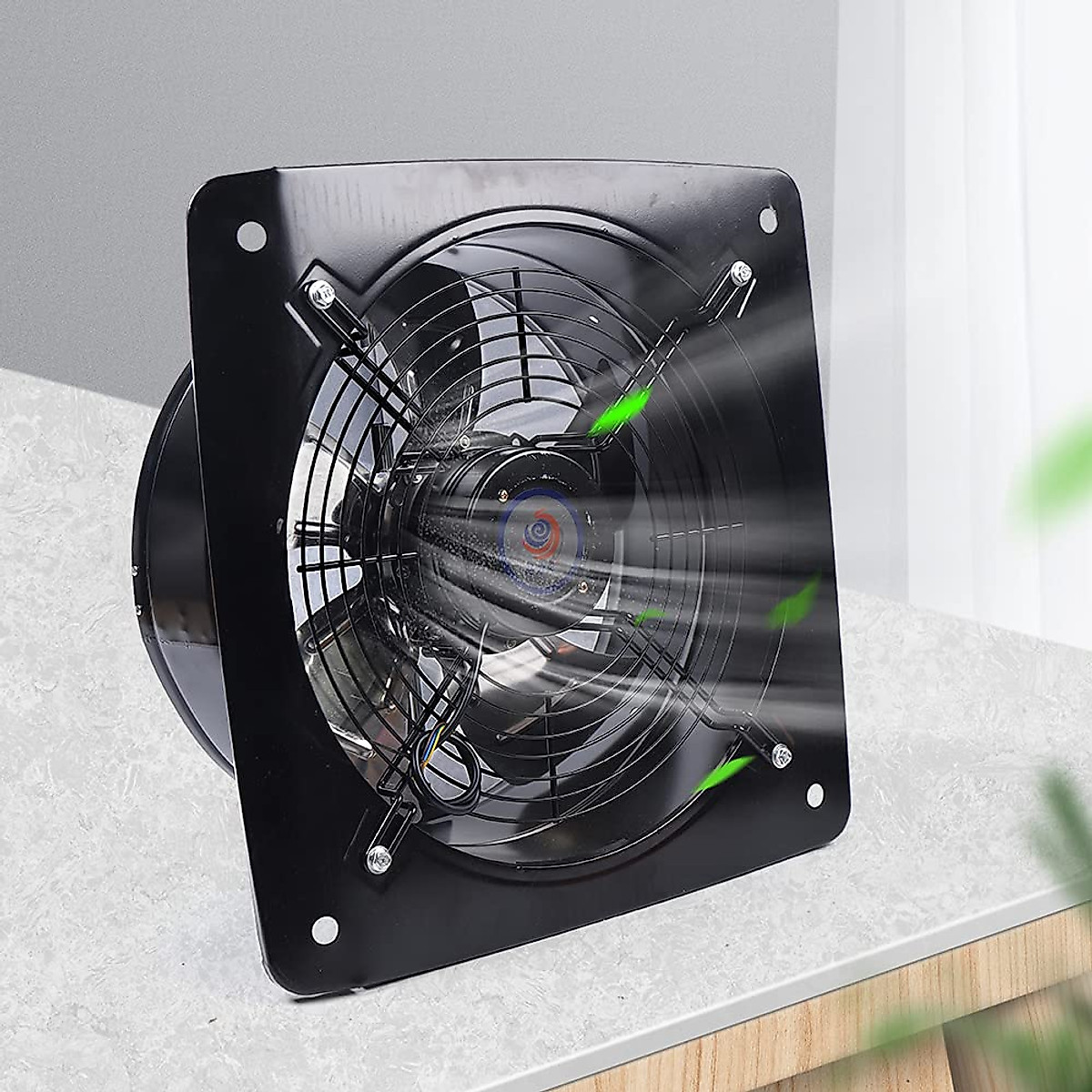 JAYEUW 16 Inch Exhaust Fan Wall Mount Ventilation Extractor Blower Greenhouse Fans and Vents Window Exhaust Fan Kitchen Exhaust Vent Fan for Kitchen, Sheds, Attics, Workshops, 750W 110V (US Stock)