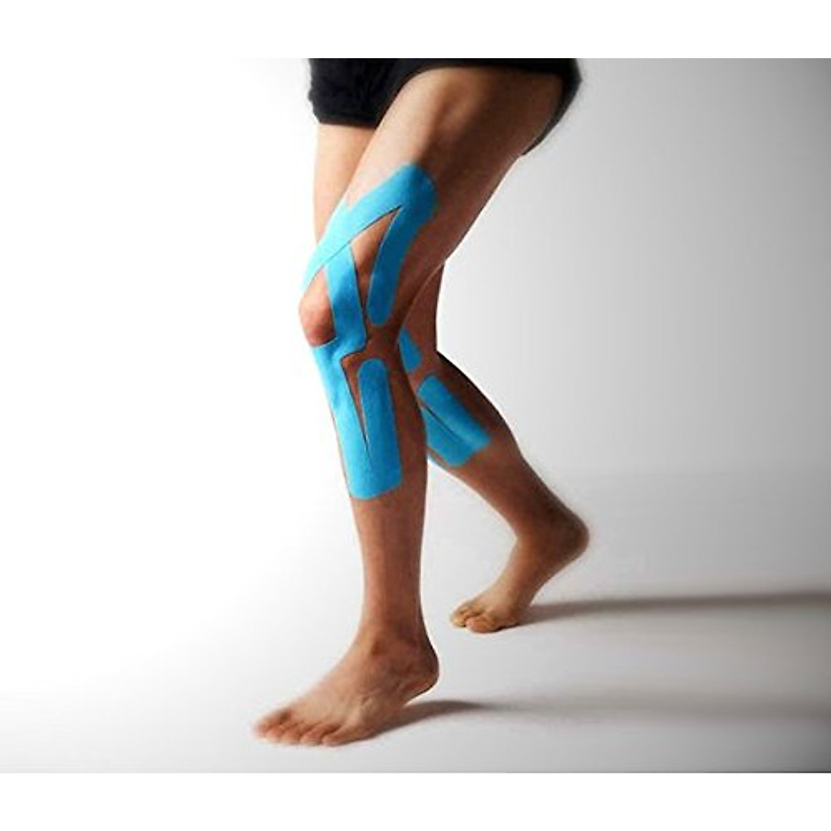 Kinesiology Tape Pro, Athletic Waterproof Muscle Support Adhesive Kinesio Sport Tape for Athletes 2 inches x 16.4 feet, 2 Rolls, Light Blue