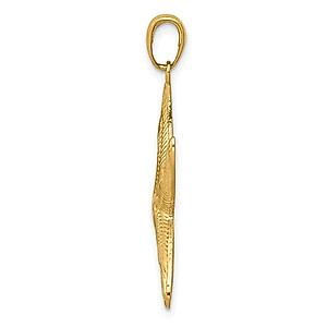 Extel Large 14k Gold Diamond-cut Starfish Pendant