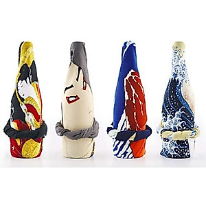 Tomerry FUROSHIKI Wrapping Cloth Japanese UKIYO-E Design 26.8x26.8 Made In Japan (Wind God and Thunder God)