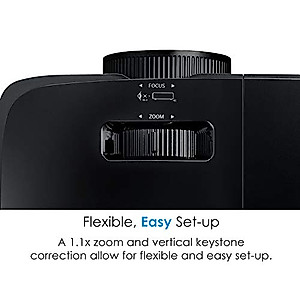 Optoma S334e SVGA Bright Professional Projector Lights On Viewing with 3,800 Lumens Latest DLP Technology Business Presentations Classrooms or Home 15,000 hour lamp life Speaker Built In Portable Size