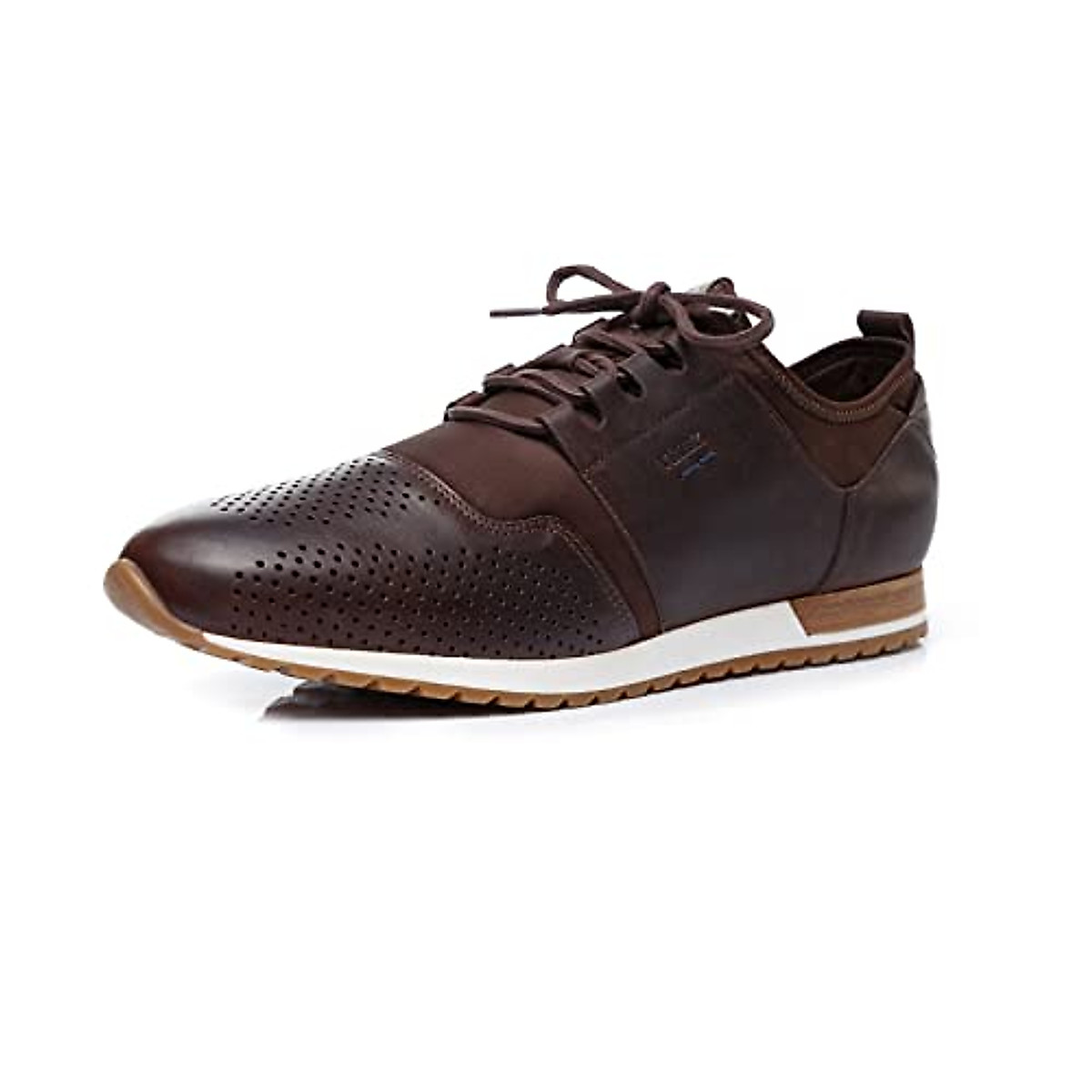 VELEZ Archaeology Tan Leather Backpack for Men + Brown Neoprene Shoes for Men 10.5