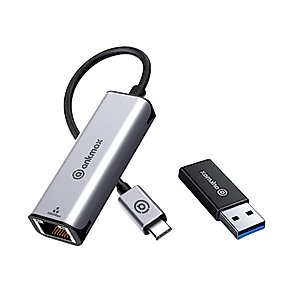 Bundles USB C to Ethernet Adapter and USB A to C Adapter, ANKMAX UC312G3 + UA312C, USB Type C Wired LAN Adapter [RJ45 / Gigabit Compatible/Thunderbolt 3] Gigabit Ethernet [Up to 1000 Mbps/No Drive