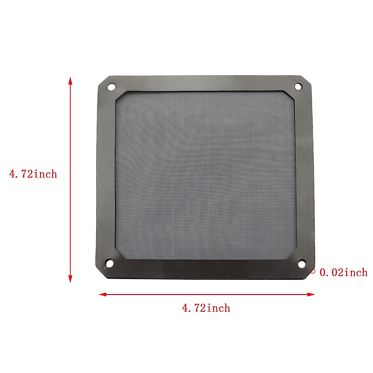ZYAMY 4pcs 120mm PC Fan Dust Filter Magnetic Frame Computer Fan Grills Dust Mesh PC Cooler Filter Screen Dustproof Case Covers 12cm x 12cm, Black