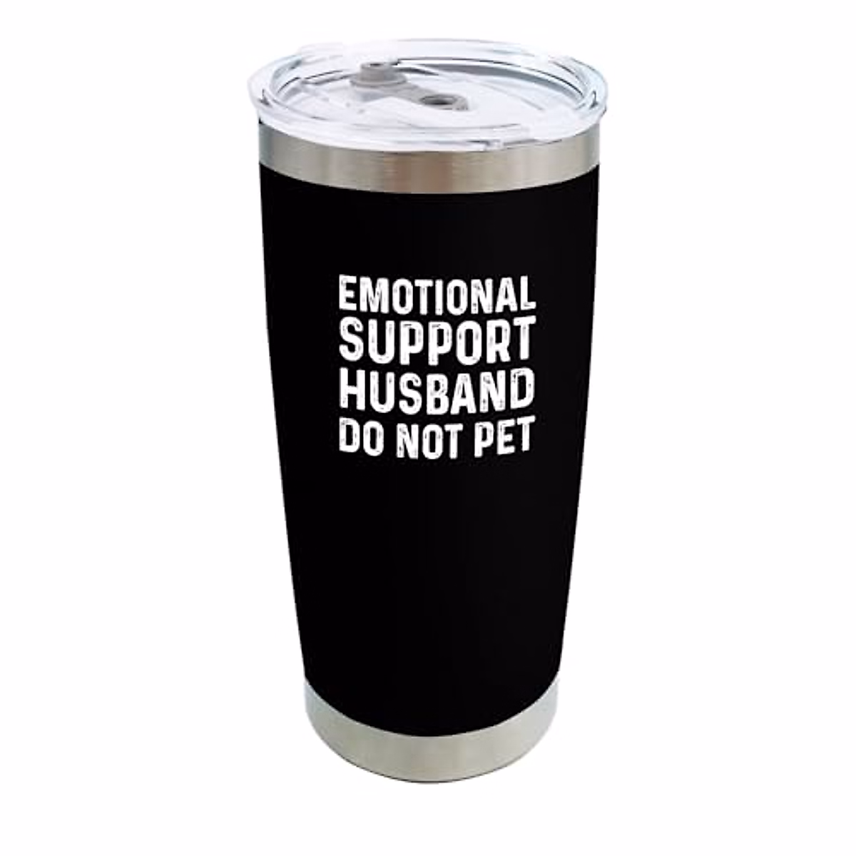 liabiliies Emotional Support Husband Do Not Pet Tumbler Coffee Tumblers 20 oz Tumbler with Lid and Straw Insulated Tumblers Stainless Steel Tumbler