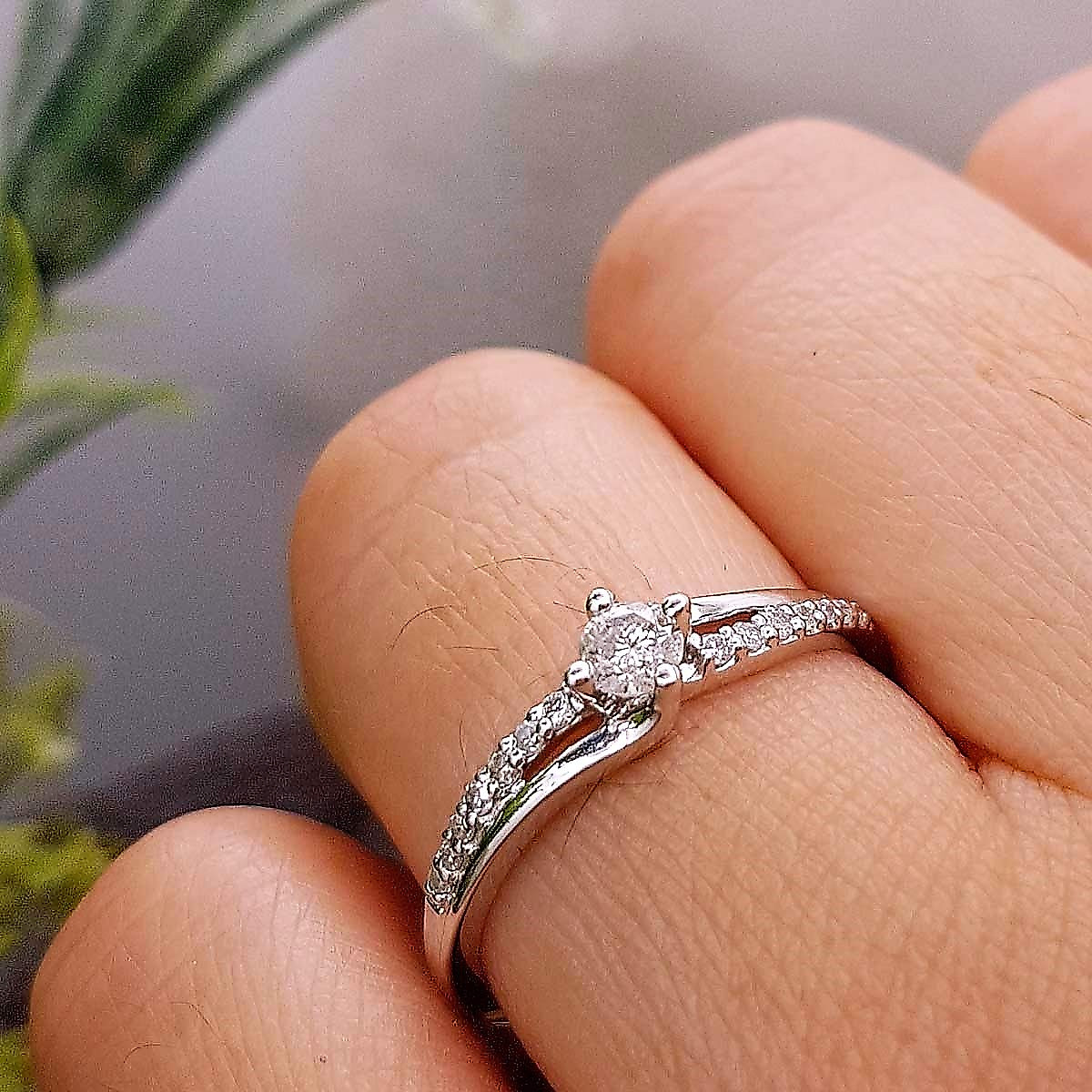 Dazzlingrock Collection 0.33 Carat (ctw) 10K Round Cut Diamond Bridal Wave Promise Engagement Ring 1/3 CT, White Gold, Size 6.5