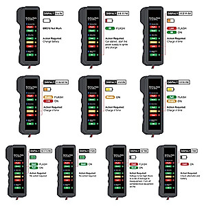 12V Car Battery Tester and Alternator Tester, Automotive Load Tester Indicator, 12 Volt Auto Check for Automobile