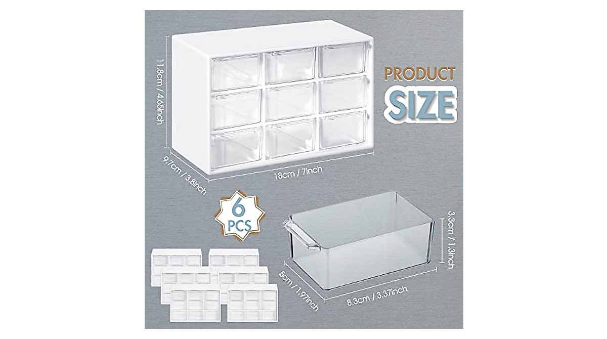 Mini Drawer Organizer with 9 Drawers - Compact Storage Solution