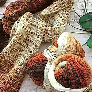 9 skn (9 Balls) Alize Angora Gold Batik, Wool Yarn, Acrylic Yarn, Knitting Yarn, Crochet Yarn, Wool Yarn, Sweater Yarn, Turkish Yarn