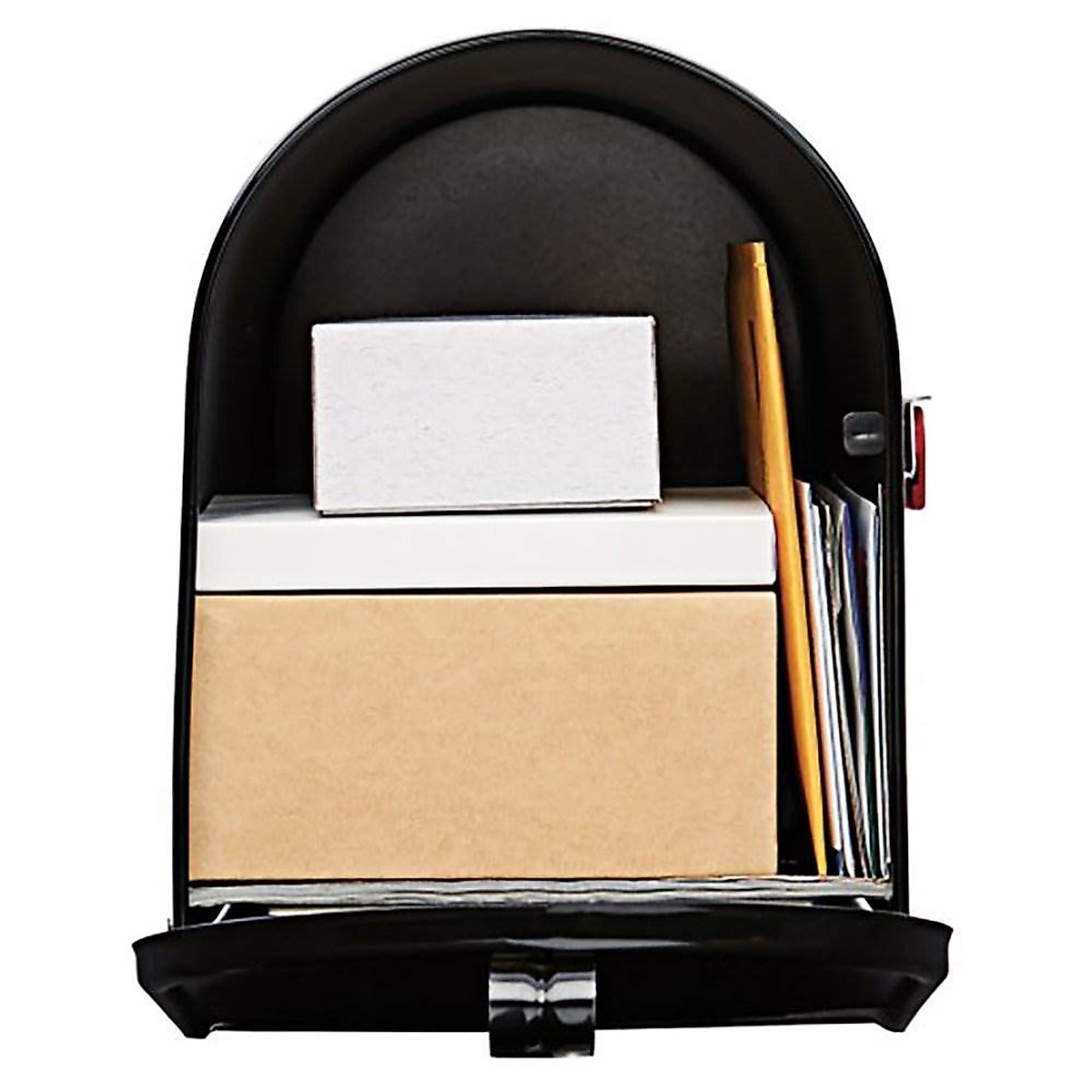 Gibraltar Mailboxes Elite Large Capacity Galvanized Steel Black, Post-Mount Mailbox, E1600B00