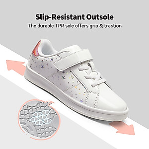 DREAM PAIRS Girls&Boys Sneakers Toddler Little Kids Tennis School Walking Shoes White Size 13 Little Kid SDFS2210K