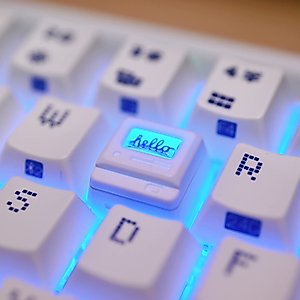 Cmokifuly Cute Keycap,Custom 3D Keycap ESC Key R4 Profile Shine-through Keycap for Mechanical Keyboard,Retro Mini Gaming Pad Keycap (White)