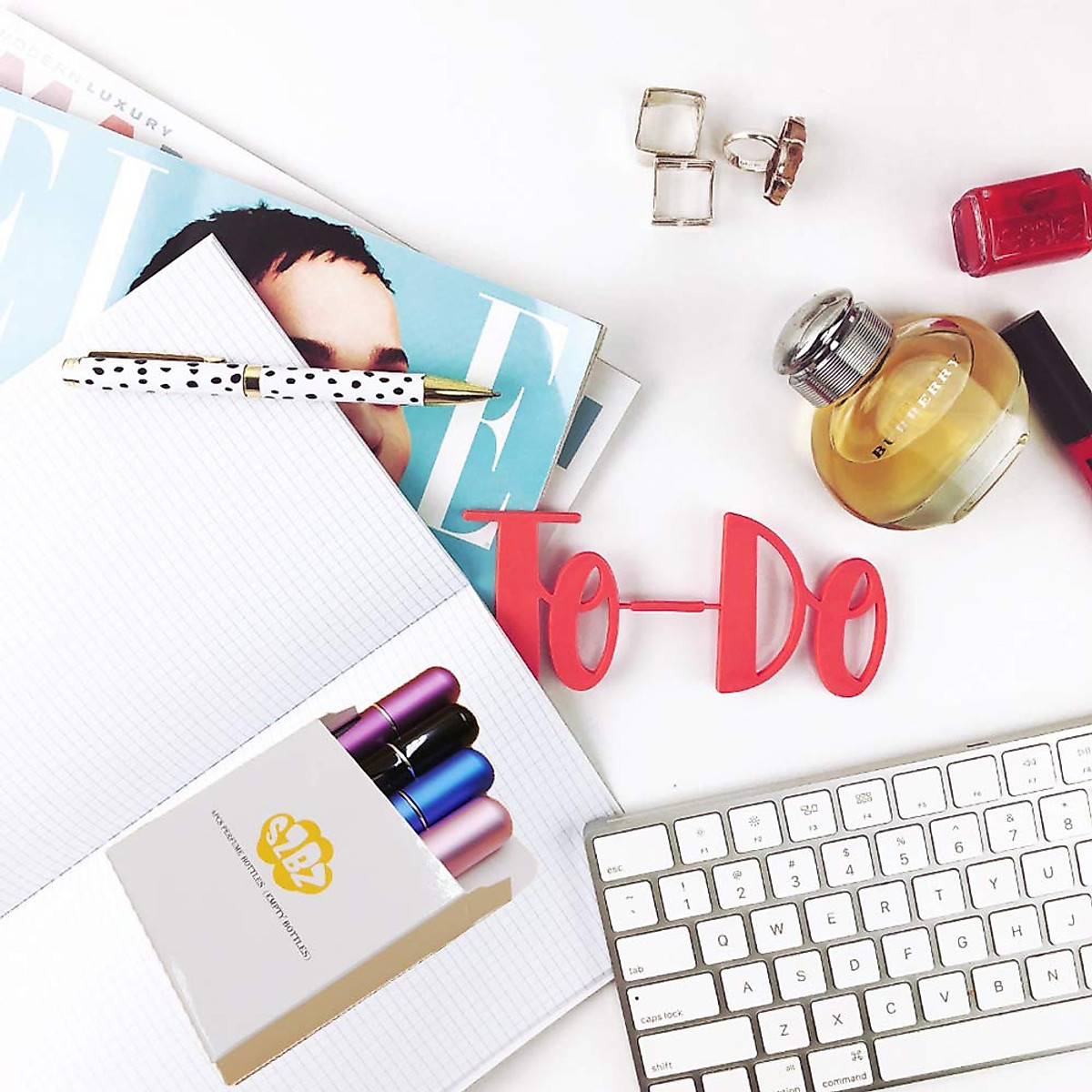 Portable Mini Refillable Perfume Atomizer Bottle,Refillable Perfume Spray,Atomizer Bottom Refill Scent Pump Case,Traveling and Outgoing 4 Pcs Pack of 5ml