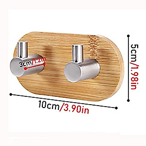 LHLLHL Clothes Hook Towel Keys Adhesive Hook Stainless Steel Rustproof Coat Towel Holder Bathroom Hanger