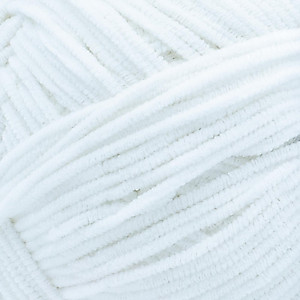 Lion Brand Yarn Naptime, Baby Yarn for Knitting and Crochet, White, 3 Pack