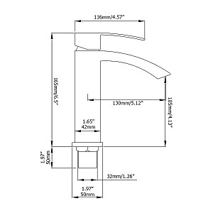 BULUXE Bathroom Sink Faucet in Brushed Gold, Contemporary Style Single Hole Single Handle Deck Mounted Gold Bathroom Faucet Solid Brass Bathroom Basin Mixer Tap cUPC Certified
