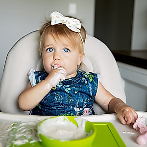 BapronBaby Boho Floral Bapron - No Neck Tie Safer Bib for Baby & Toddler - Soft Waterproof Stain Resistant - Machine Washable - Sz Baby/Toddler 6m-3T