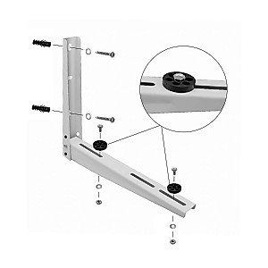 LBG Products Universal Outdoor Wall Mounting Bracket for 9000-18000 BTU Ductless Mini Split Air Conditioner Condenser Unit,Heat Pump Systems, Support up to 280lbs