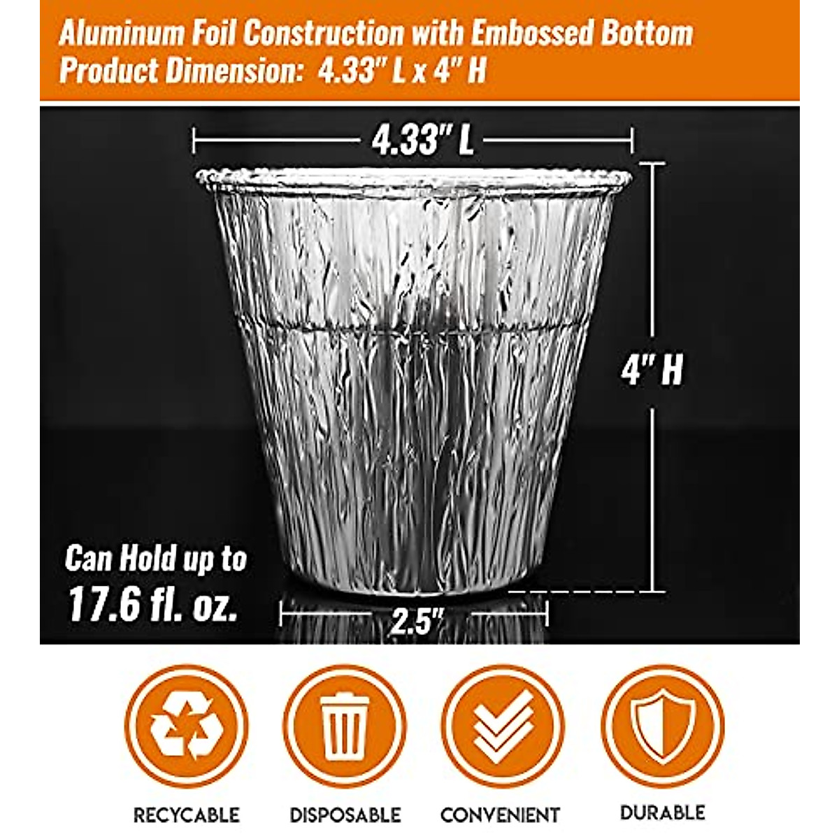NUPICK 25 Pack Mini Grease Bucket Liner for Traeger Ranger, Scout, PTG, Grill Drip Tray for Traeger BAC459, 4.3" x 4"