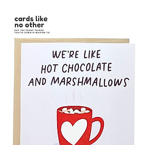 Sleazy Greetings Funny Birthday Card For Boyfriend | Anniversary Cards For Husband | Funny Valentine's Day Card | Naughty Card For Him Her | Hot Chocolate and Marshmallows Card