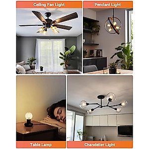 demovibe LED Globe Light Bulbs, G16.5 LED Bulb 60W, Dimmable Edison Bulbs Soft White 2700K, E26 Base Bulb 600 Lumen, Light Bulbs for Pendant, 6 Pack