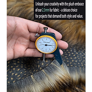 Faux Animal Fur Short/Long Pile 1400gram Heavy 65" Wide Fabric Full, Plush, Warm Soft Coat, Fashion Fursuit Costume - Sold by Continuous Yard (Grizzly Bear)