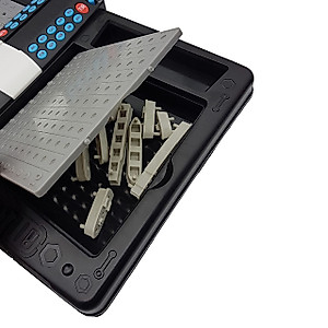 LEXIBOOK Talking Sea Battle (French, English, Spanish, Portuguese), Electronic Board Game 1 or 2 Players, Interactive, Light and Sound Effects, Strategy, Battery Operated, Grey/Black, GT2800US