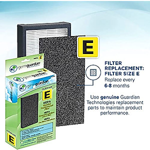 Germ Guardian Desktop Air Purifier for Home, H13 HEPA Filter, Removes Dust, Allergens, Smoke, Pollen, Odors, Mold, UV-C Light Helps Reduce Germs, 11 Inch, Silver, AC4100