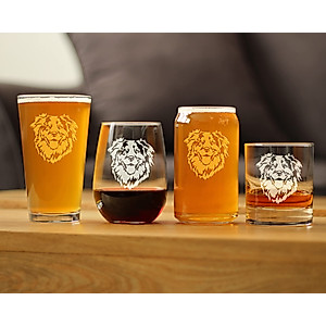 Australian Shepherd Face - Stemless Wine Glass - Unique Dog Themed Decor and Gifts for Lovers of Aussies - Large 17 Ounce