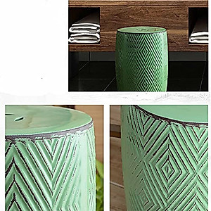 FAIRAH Antique and Old Glass-Glazed Ceramic Stools, Chinese-Style Round Stools, Ancient Pier Ornaments, and Garden Drum Stools. (Color : Blue)